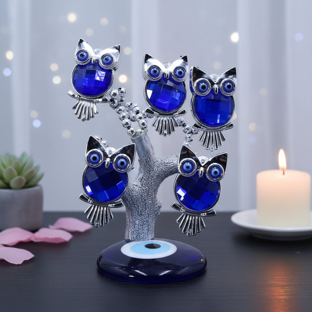 Shop Five Owl Evil Eye Tree for Wisdom & Protection. – BhagyaG